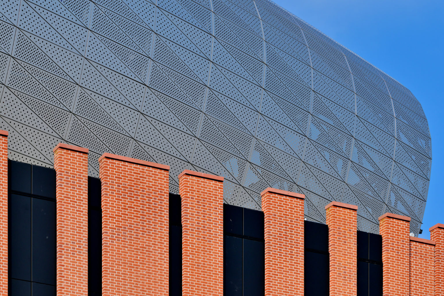 Latest drone footage of Everton stadium emerges after roof contractor ...