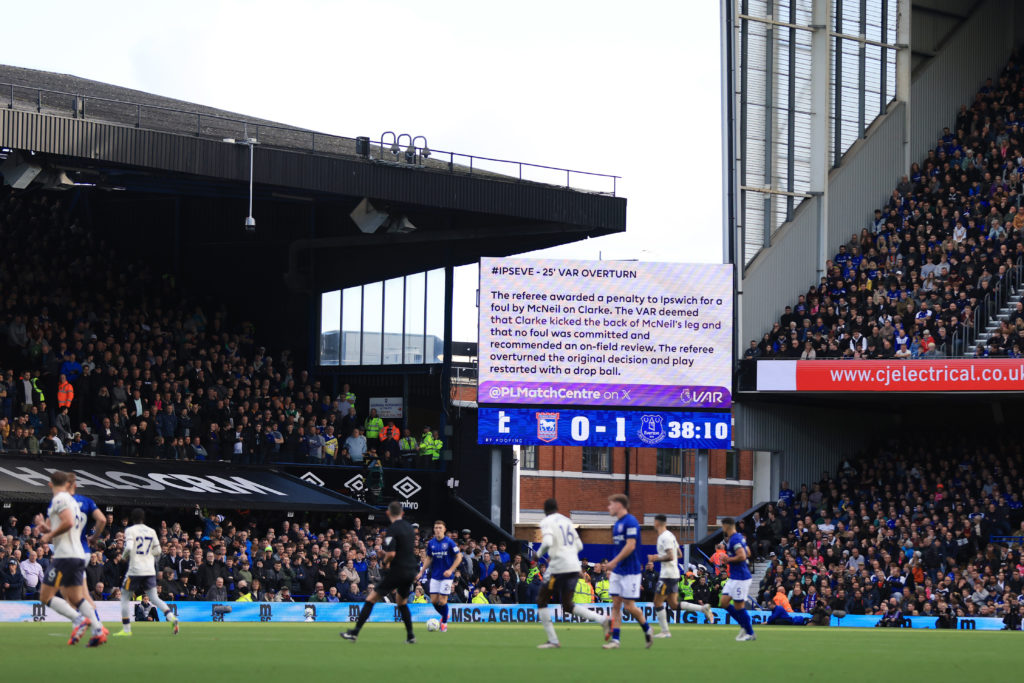 Everton told where they rank for VAR decisions overturned in the ...