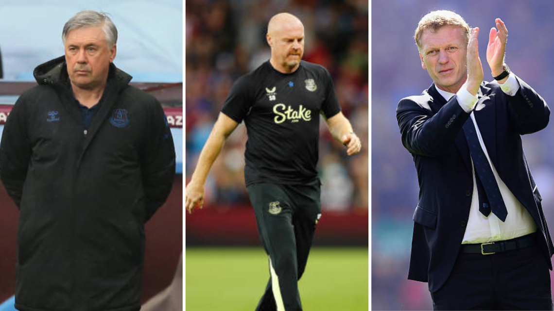 How Sean Dyche's win percentage compares to Carlo Ancelotti, David ...